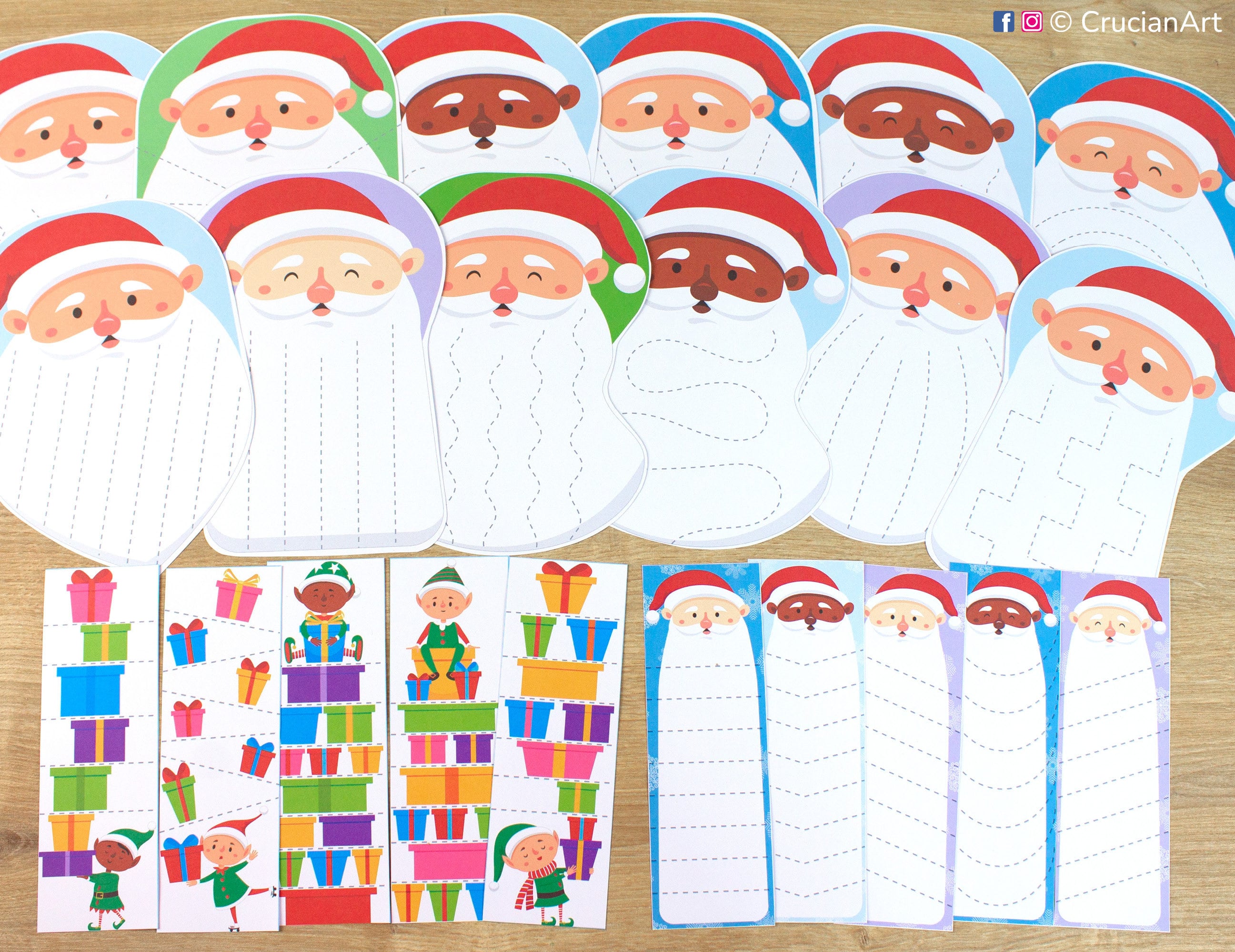 Santa’s Beard Cutting Activity. Christmas Scissor Skills Printable ...