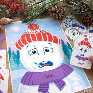 Snowman Emotions and Feelings Winter Printable Activity. Homeschool ...