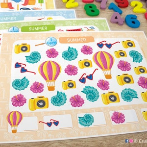 Summer I Spy Counting Activity. Preschool Count to 10 Worksheets ...