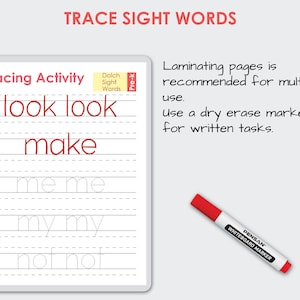 Pre Primer Dolch Sight Words. Pre-k, Preschool Printable Practice ...