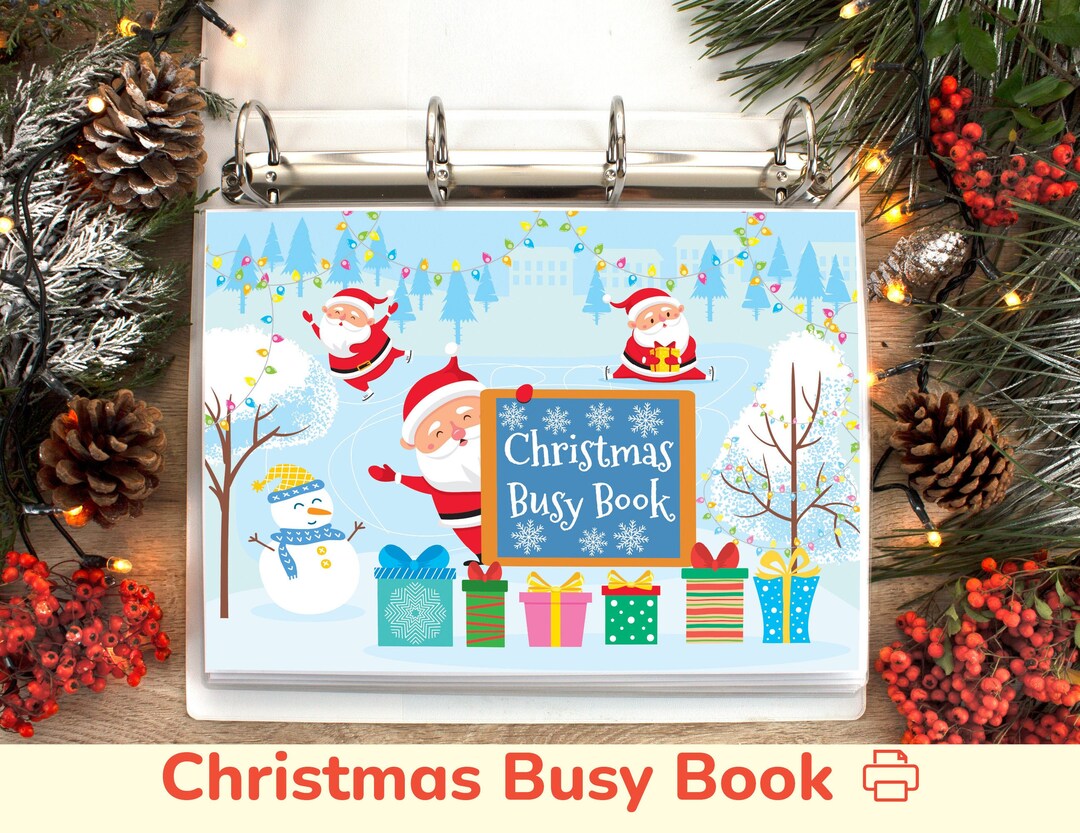 CHRISTMAS PRESCHOOL Busy Book. Printable Learning Binder. - Etsy