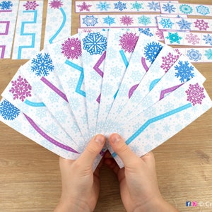 SNOWFLAKES Scissor Strips. Winter Unit Scissor Skills Activity ...