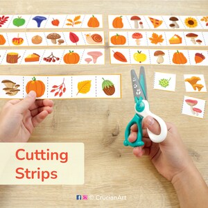 FALL Scissor Skills Activity. Autumn Preschool Kindergarten Cutting ...