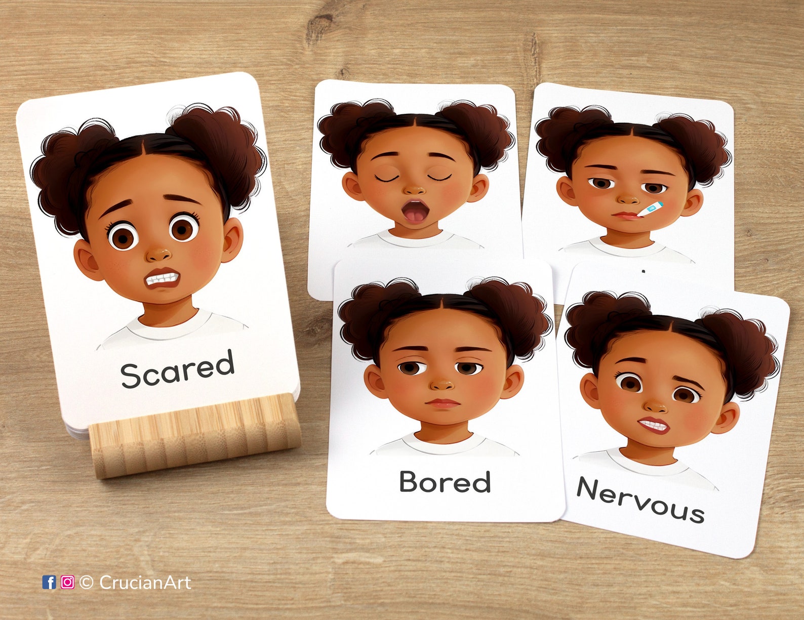 Emotion Flash Cards. Printable Girly Flashcards: Explore Feelings ...