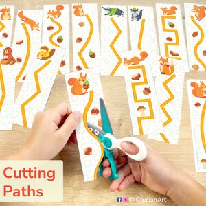 FALL Scissor Skills Activity. Autumn Preschool Kindergarten Cutting ...