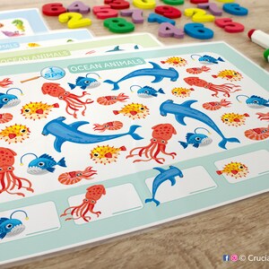 Ocean Animals I Spy Counting Activity. Under the Sea Homeschool ...