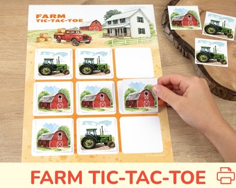On the Farm Tic-tac-toe Game: Toddler, Preschool, Kindergarten ...