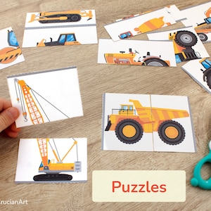 Construction Trucks Scissor Skills Activities. Printable Fine Motor ...