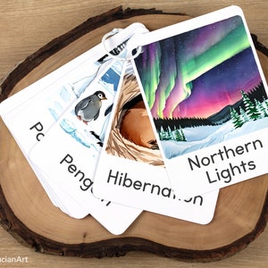 Winter Flashcards: Toddler Preschool Kindergarten Printable Flash Cards ...