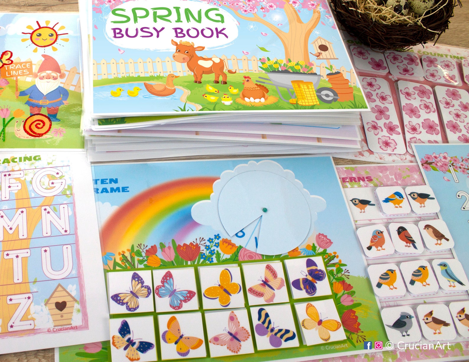 Spring Busy Book. Printable Preschool Activity Book. Preschool ...