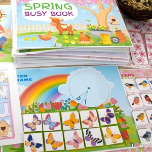 Spring Busy Book. Printable Preschool Activity Book. Preschool ...