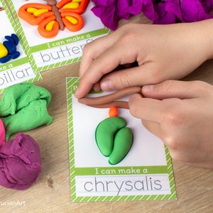 Life Cycle of Butterfly Playdough Mats: Printable Play Dough Activity ...