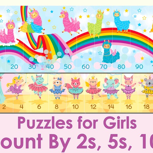 Skip Counting by 2s 5s 10s. Skip Count Puzzle. Printable - Etsy