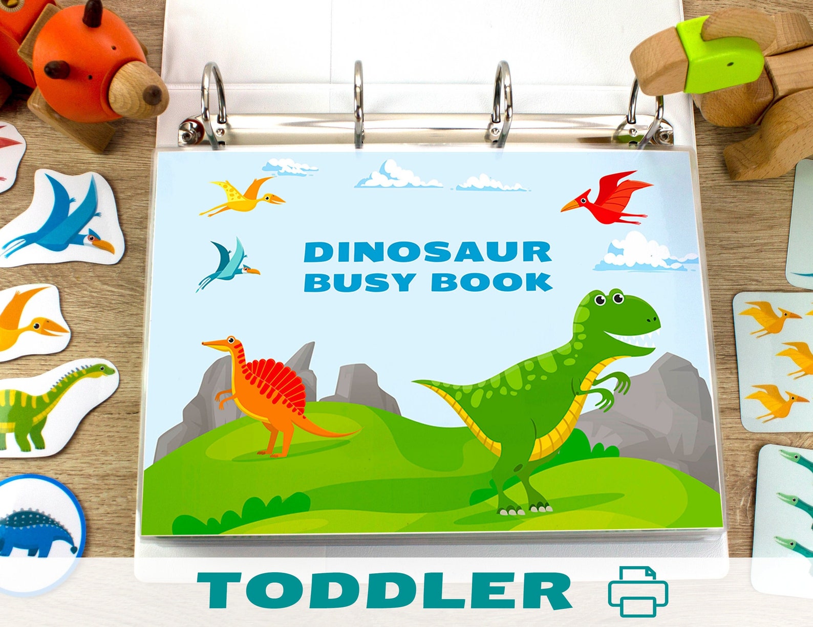 Dinosaur Toddler Printable Busy Book. Learning Quiet Workbook. - Etsy