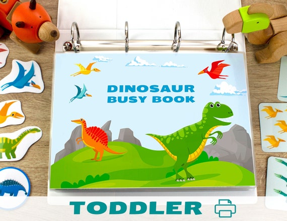 Dinosaur Toddler Printable Busy Book. Learning Quiet Workbook. - Etsy