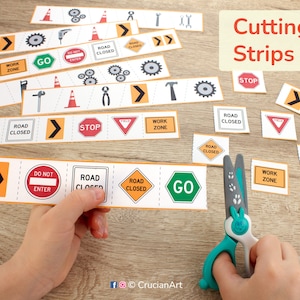 Construction Trucks Scissor Skills Activities. Printable Fine Motor ...