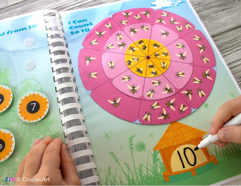 Honey Bee Preschool Printable Busy Book. Honeybee Activity. - Etsy