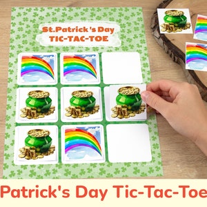 Saint Patrick's Day Tic-tac-toe Game: Preschool Kindergarten Printable ...