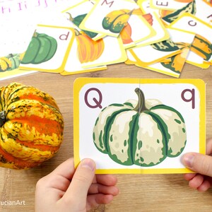 Pumpkin Alphabet Puzzle Pairs: Printable Matching Cards and Letters ...