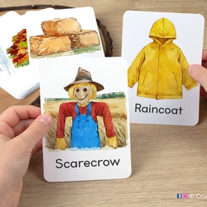 Fall Themed Flashcards for Seasonal Vocabulary Boosts. Toddler ...