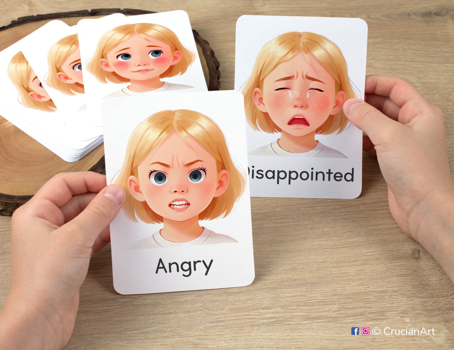 Emotion Flash Cards. Printable Girly Flashcards: Explore Feelings ...