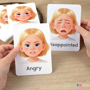Emotion Flash Cards. Printable Girly Flashcards: Explore Feelings ...