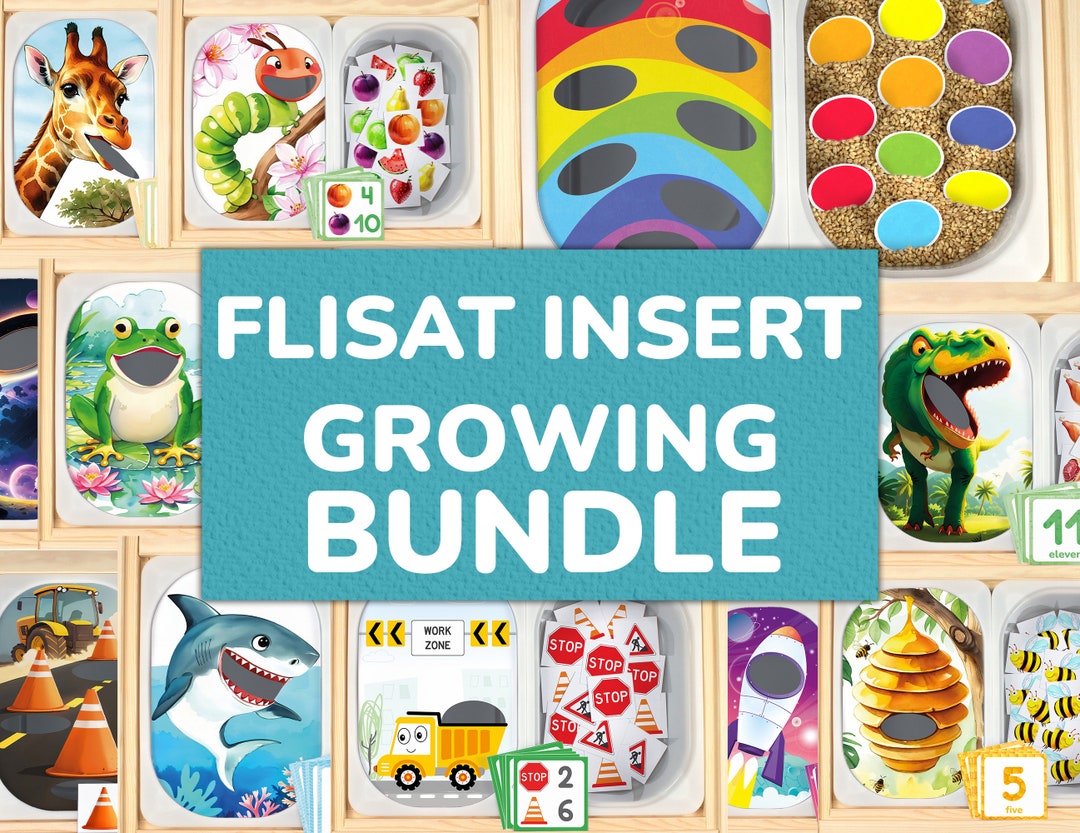 Flisat Insert Growing Bundle: Set of Printable Templates for Sensory ...