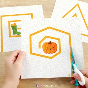 FALL Scissor Skills Activity. Autumn Preschool Kindergarten Cutting ...