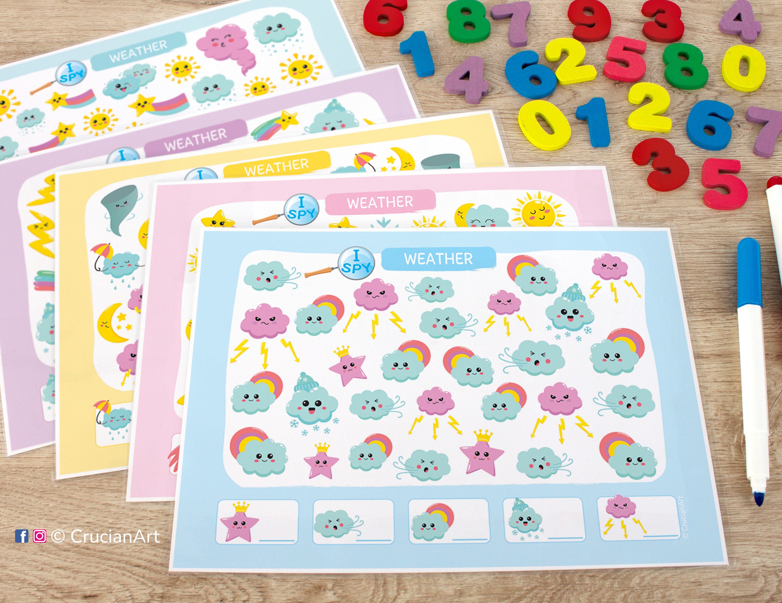 I Spy Weather Counting Activity. Printable I Spy Activity Sheet ...