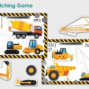 Construction Trucks Anatomy. Printable Busy Book Pages, Pre-k ...