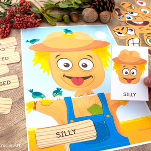 Scarecrow Emotions and Feelings Fall Printable Activity. Autumn Toddler ...