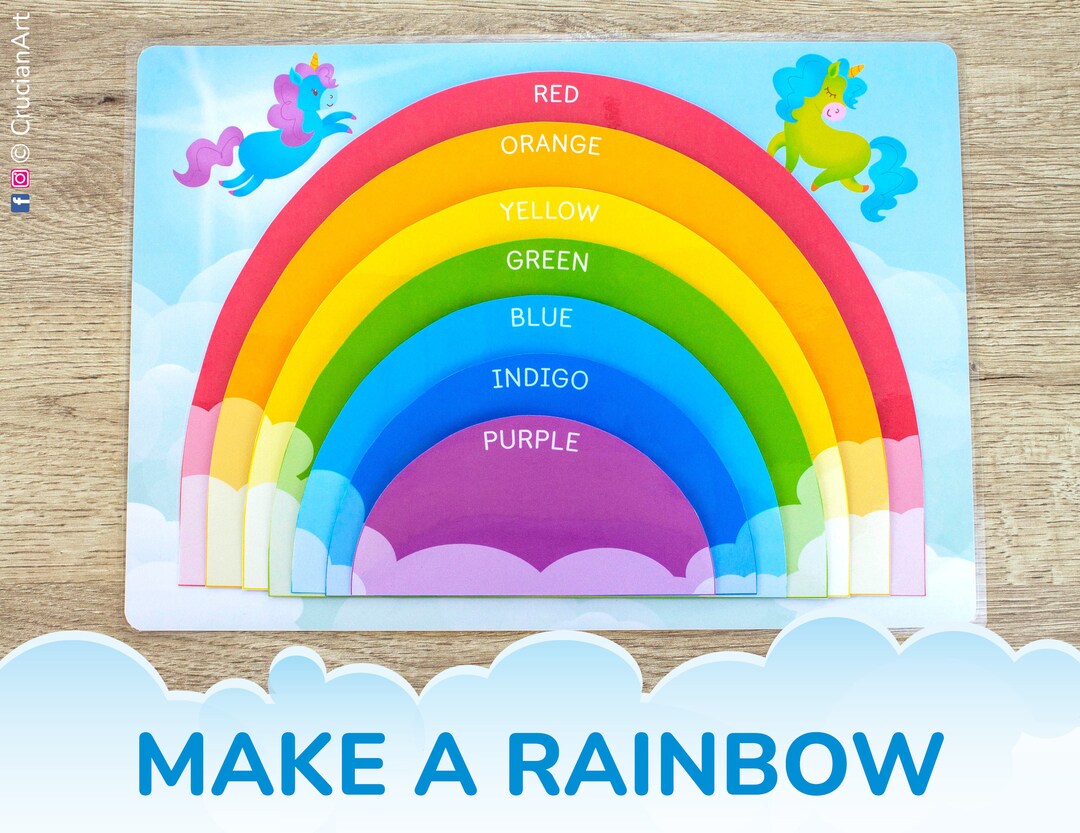 Make a Rainbow Toddler and Preschool Activity. Printable Color Matching ...