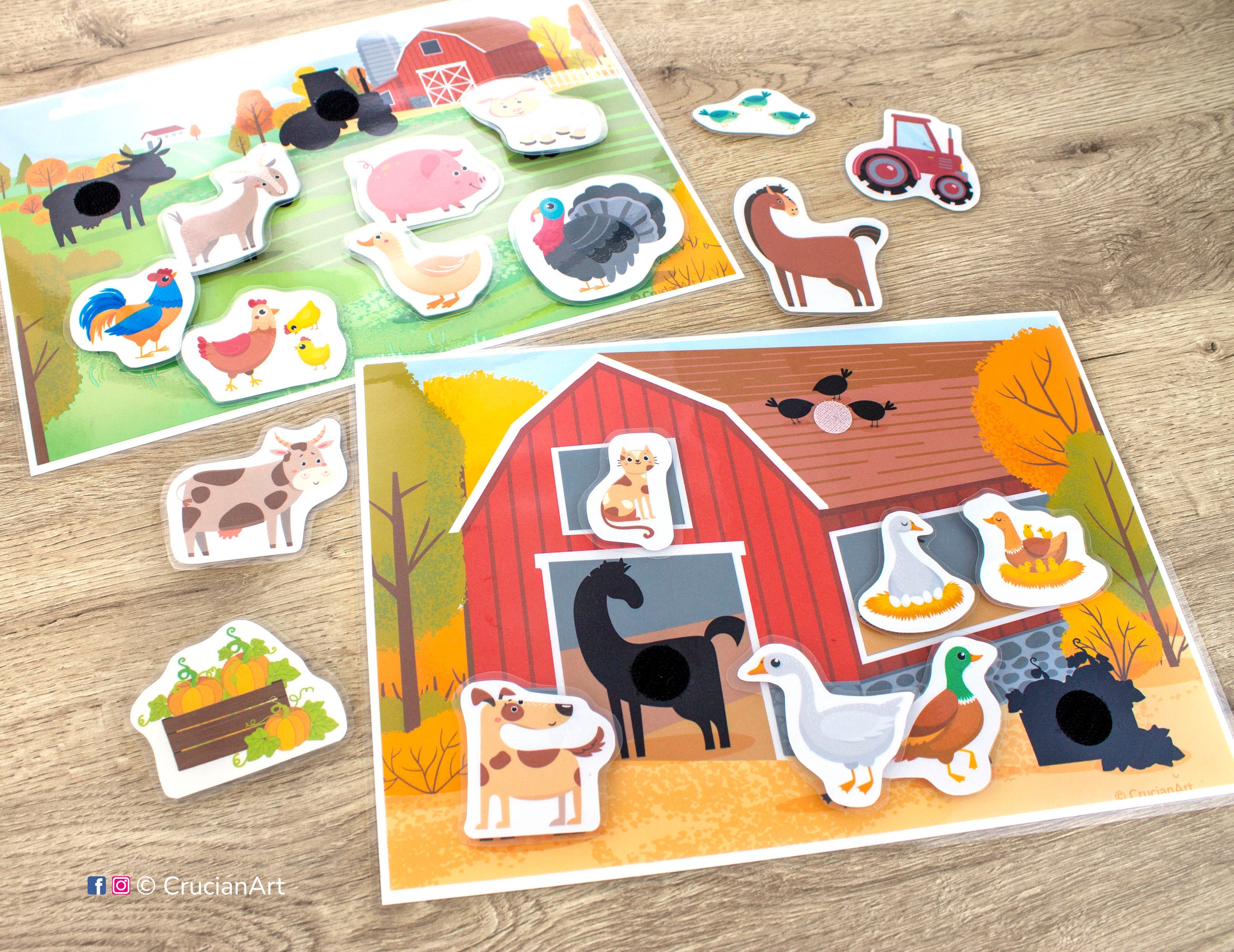 Farm Busy Book: Printable Toddler Preschool Activity Book. Farm Animals ...