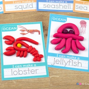 Ocean Animals Playdough Mats: Printable Play Dough Activity for Toddler ...