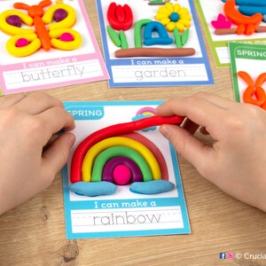 Spring Play Dough Mats. Printable Playdough Kid Activity. Toddler ...