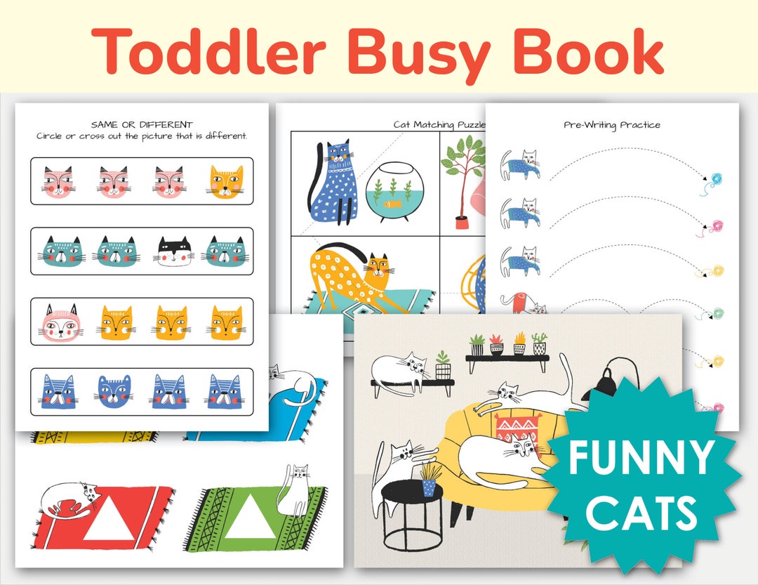 TODDLER BUSY BOOK Printable | Learning Binder Folder | Quiet Book ...
