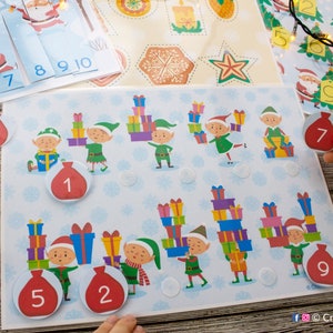 CHRISTMAS PRESCHOOL Busy Book. Printable Learning Binder. Christmas ...