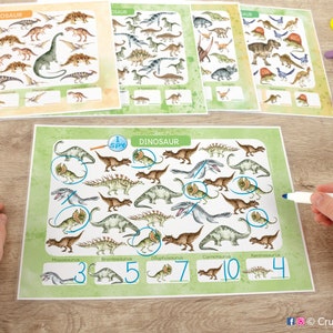 Dinosaur I Spy Counting Activity. Dino Homeschool, Preschool, Pre-k ...