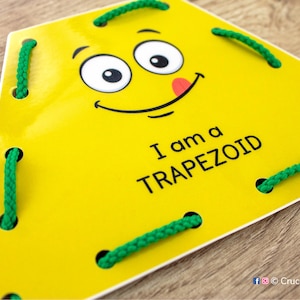 Shapes Printable Lacing Cards. Toddler and Preschool Fine Motor Skill ...