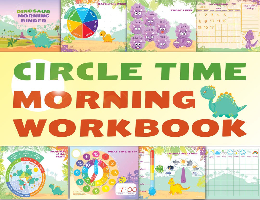 DAILY CALENDAR Morning Binder. Circle Time Printable Learning - Etsy