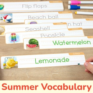 Summer Tracing Strips: Printable Educational Activities, Preschool ...