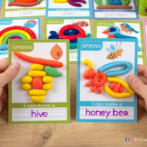 Spring Play Dough Mats. Printable Playdough Kid Activity. Toddler ...