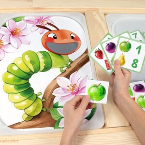 Feed the Hungry Caterpillar Flisat Insert: Sort and Count to 12 ...