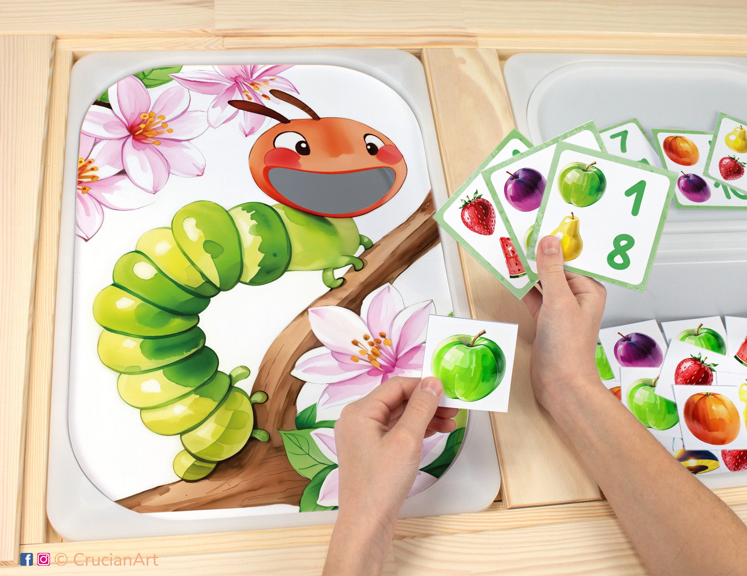 Feed the Hungry Caterpillar Flisat Insert: Sort and Count to 12 ...