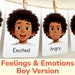 Emotion Flash Cards. Printable Girly Flashcards: Explore Feelings ...