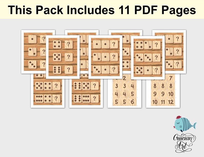 Count the Dice Number Activity. Preschool Pre-k Kindergarten | Etsy