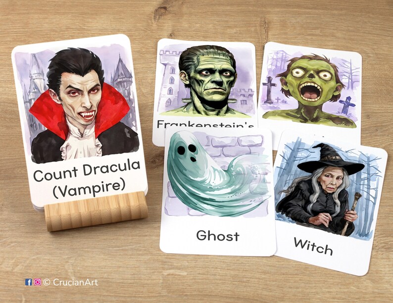 Halloween Flashcards: Halloween Printable Wall Art, Classroom ...