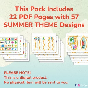 Summer Cutting Practice: Printable Scissor Skills Activities for Fine ...