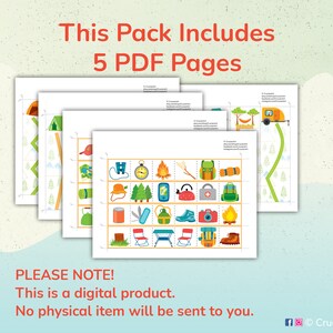 Camping Theme Scissor Strips. Summer Scissor Skills Activity. Cutting ...