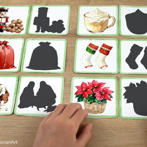 Christmas Shadow Matching Activity: Printable Match Cards for Toddlers ...